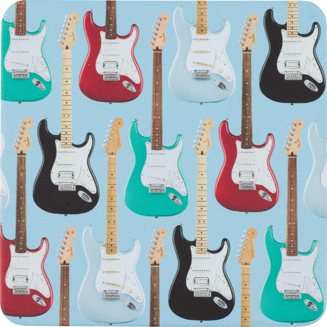 Fender Stratocaster Modern Design Coaster Set - Janzen Brothers Music ...