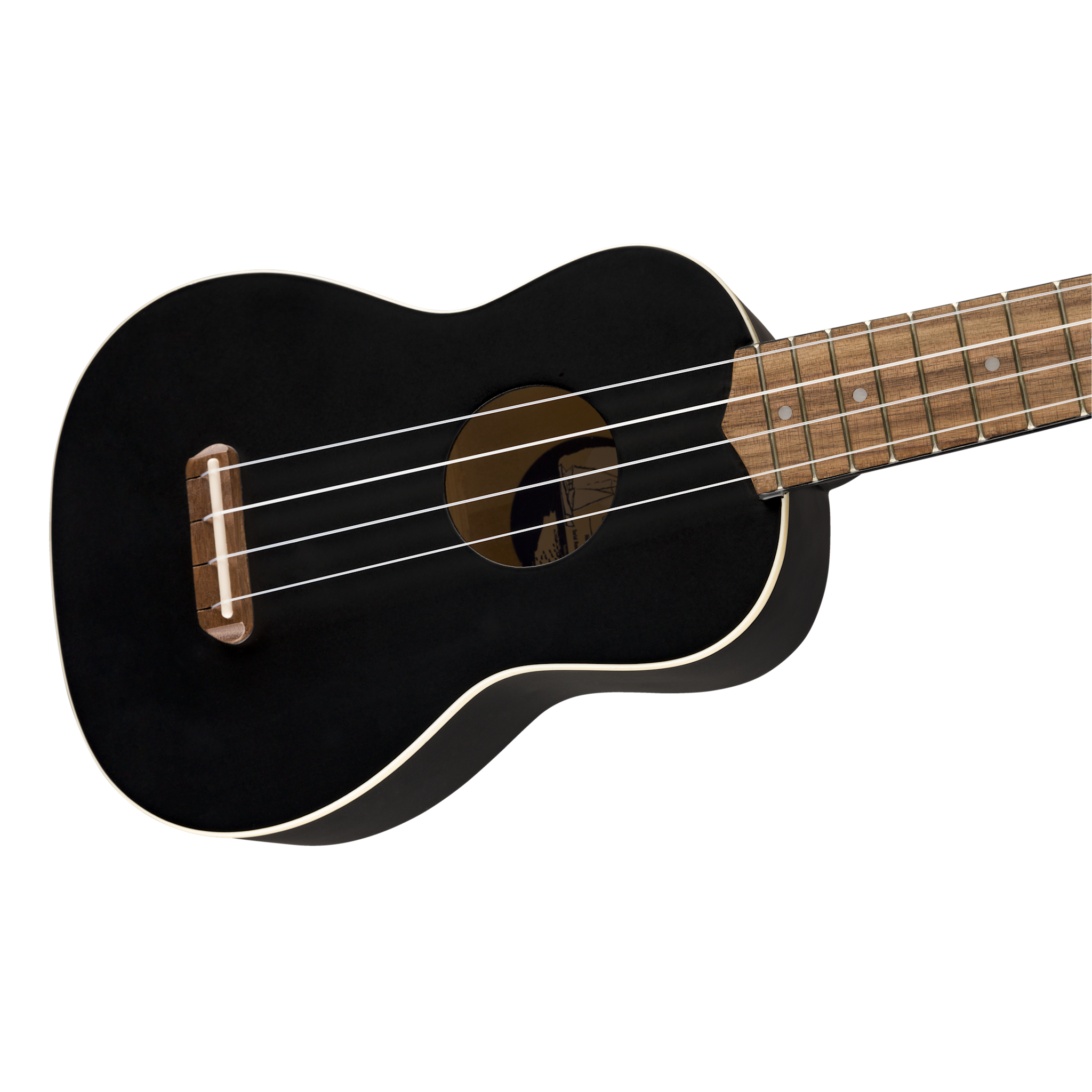 Fender Venice Soprano Ukulele, Walnut Fingerboard, Black - Janzen ...