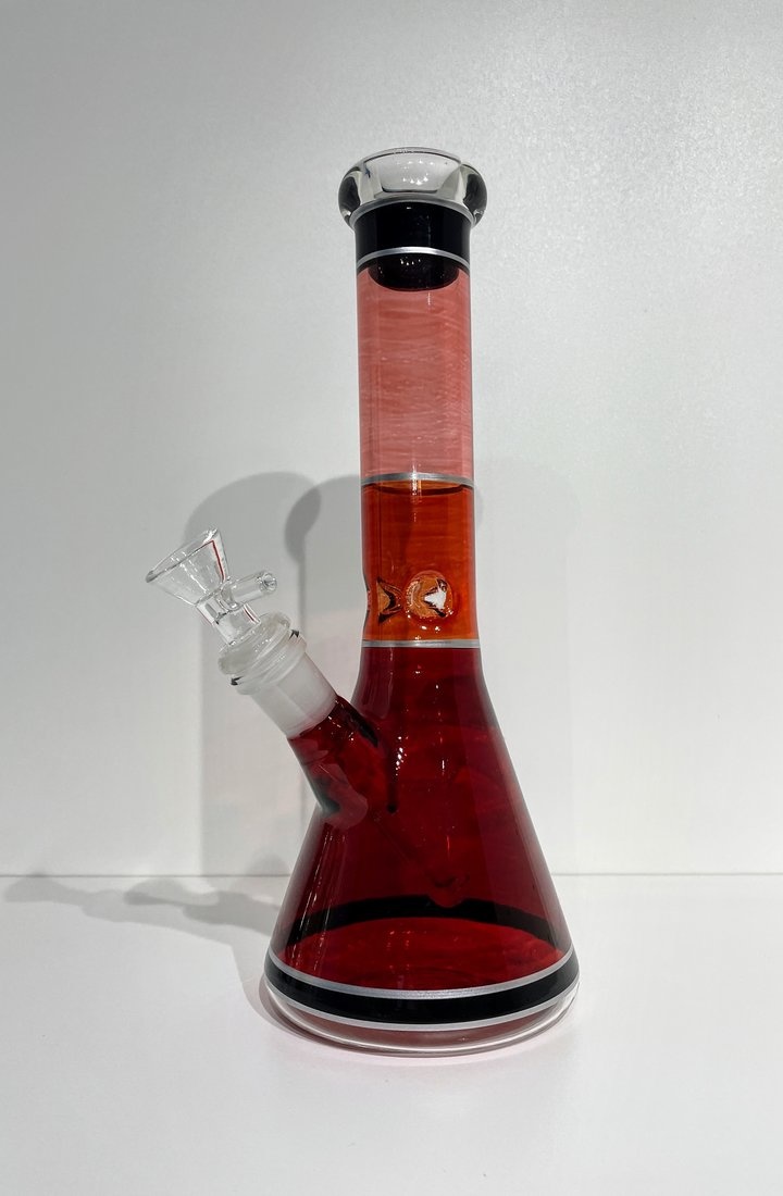 PE 10" Hand Painted Beaker Bong - Vape Haven