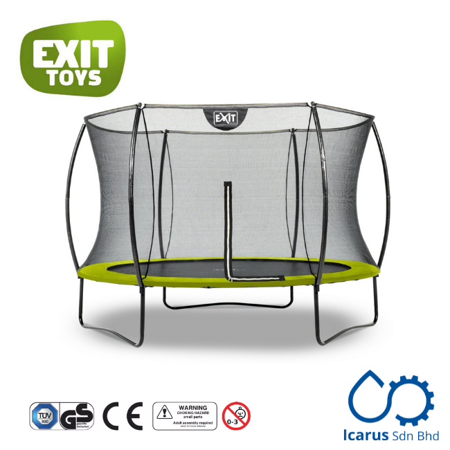 EXIT Silhouette Trampoline ø 305 cm (10ft), Color Lime Green [Packing ...