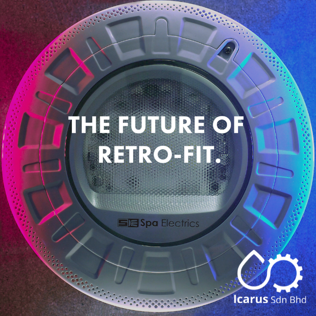 Spa Electrics Retro 10" Blue LED, Niche Adapter, Plug Seal Assembly Kit, White Rim, Single ...