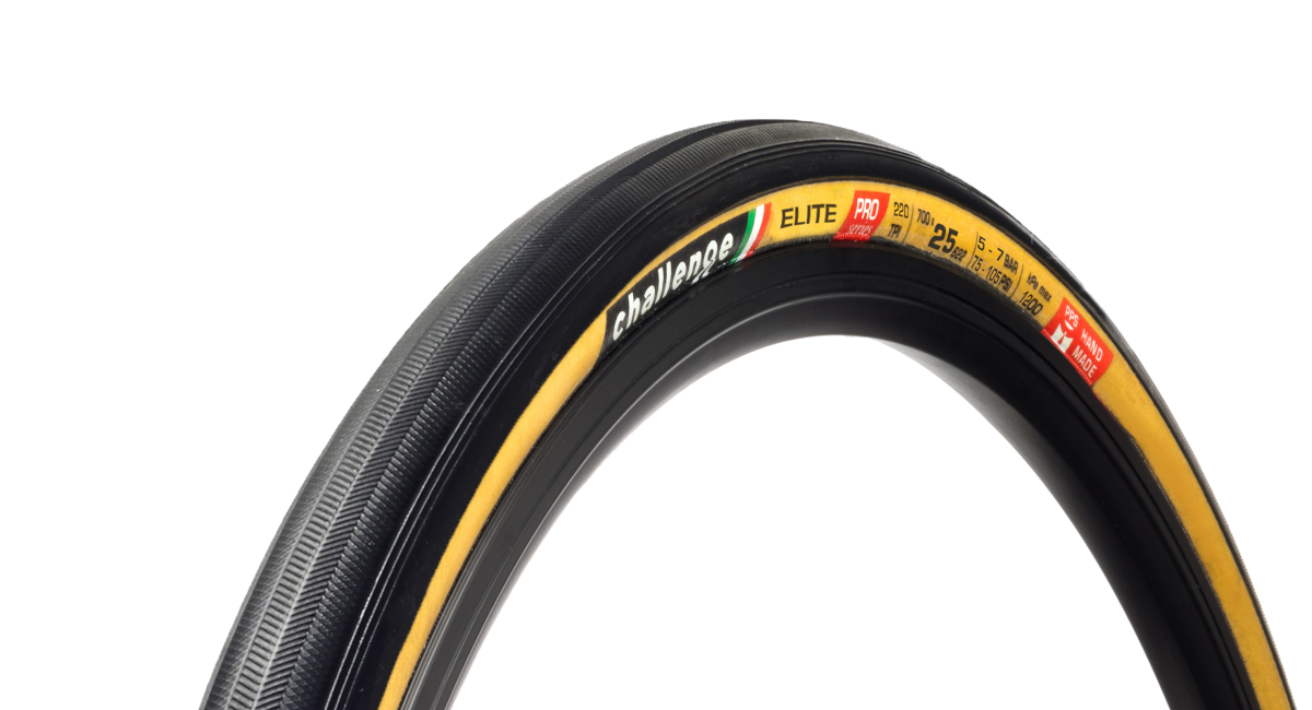 Challenge Elite Pro clincher tire, 700 x 25, 260TPI, PPS - black/tan ...