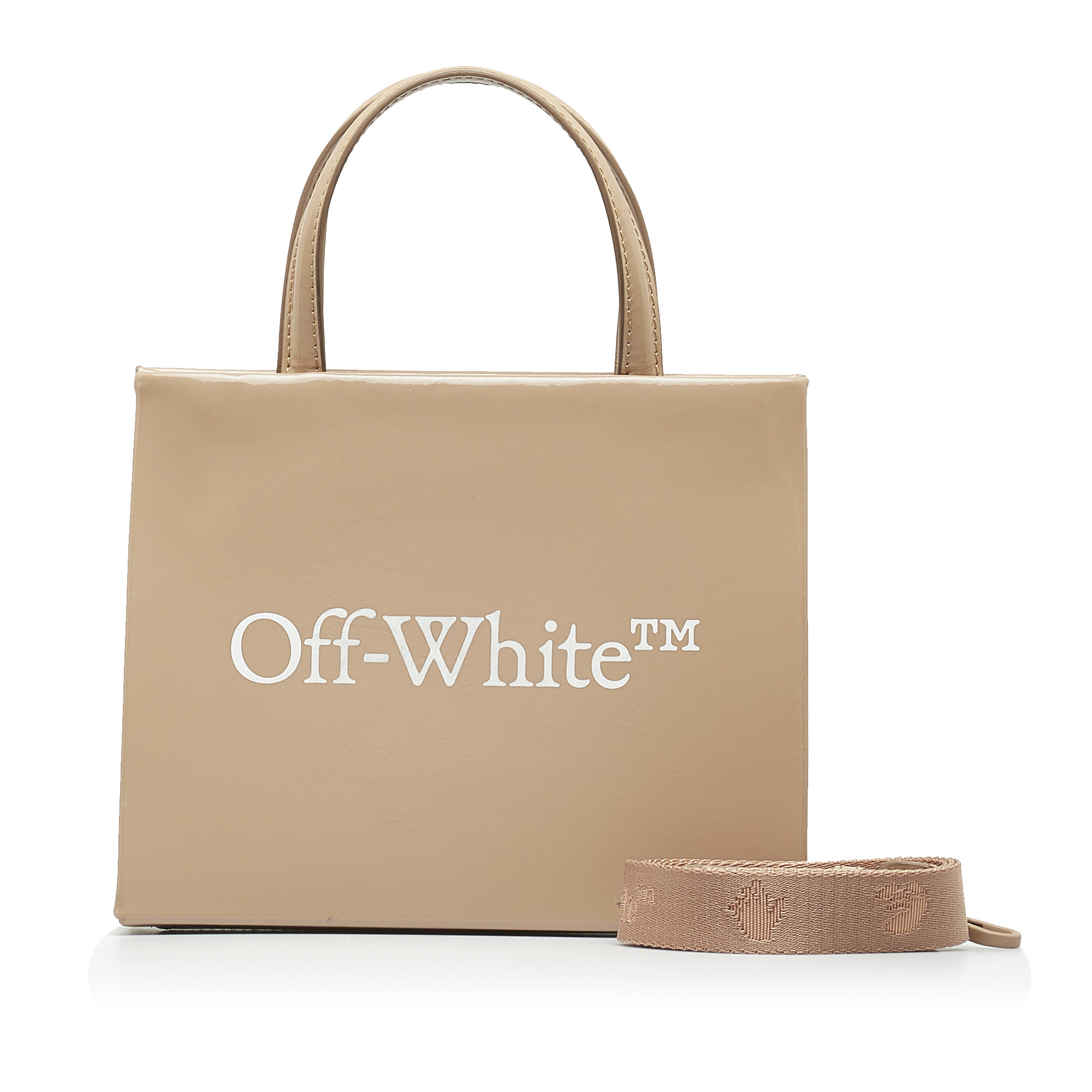 Off White Patent Mini Box - Marmalade