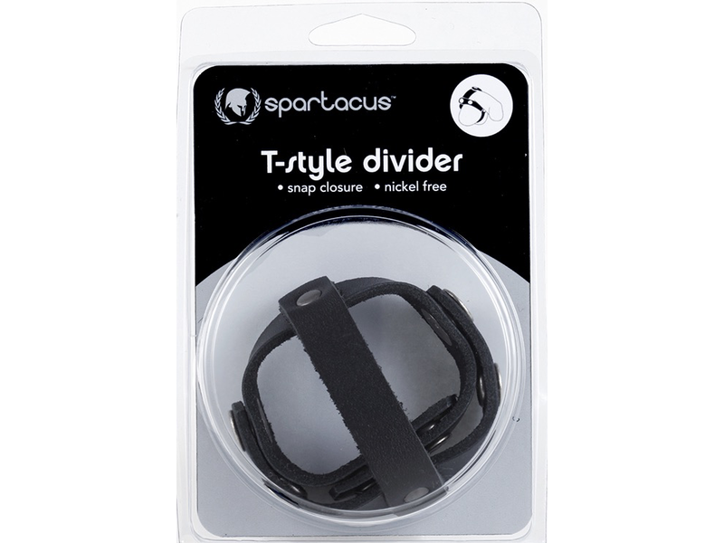 Spartacus Leather T-Style Ball Divider - She Bop