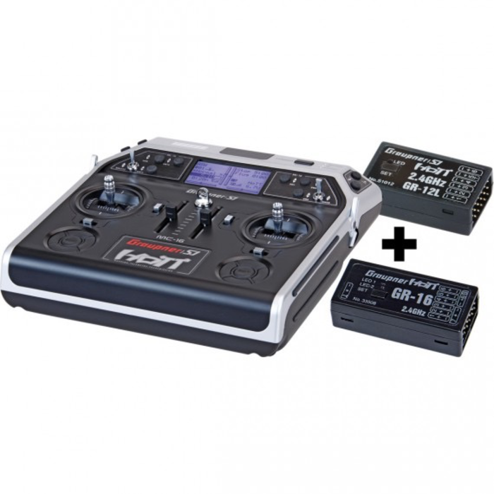GRAUPNER GRAUPNER MC-16 8-Channel HoTT TRAY Radio System Includes 1 x ...