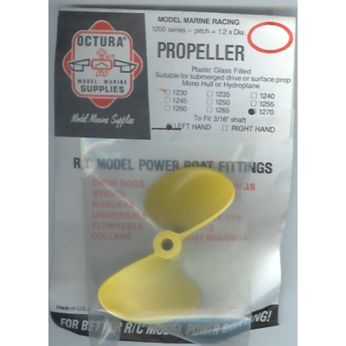 OCTURA 1200 SERIES 55MM DIAMETER BOAT PROP - www.acercmodels.com