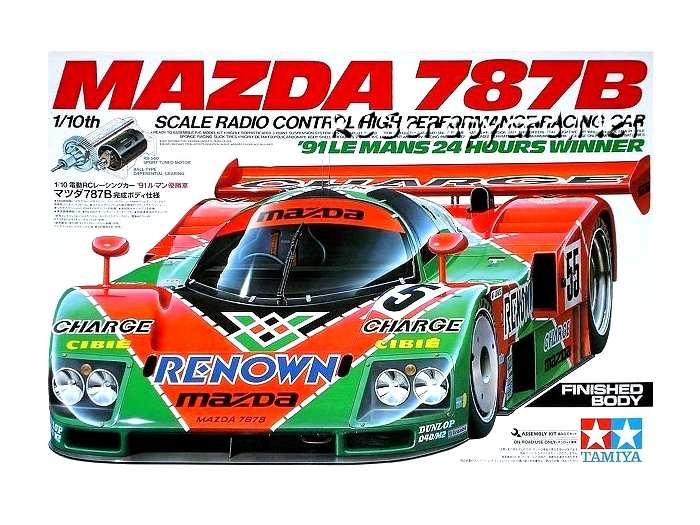 TAMIYA TAMIYA MAZDA 787B NIB KIT WITH FINISHED BODY 91 LEMANS 24 HOURS ...