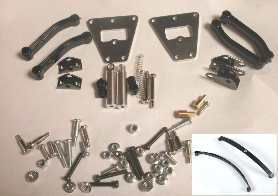 TAMIYA TAMIYA TRACTOR TRUCK REAR DUAL AXLE SUSPENSION SET COMPLETE FULL ...