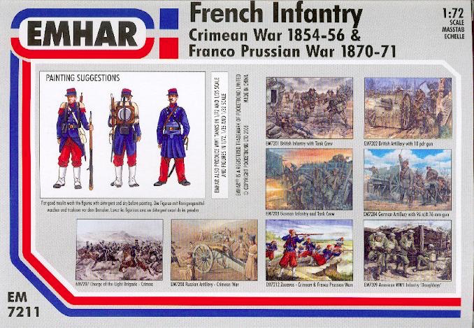 EMHAR EMHAR FRENCH INFANTRY 1/72 CRIMEAN WAR 1854-56 FRANCO PRUSSIAN ...