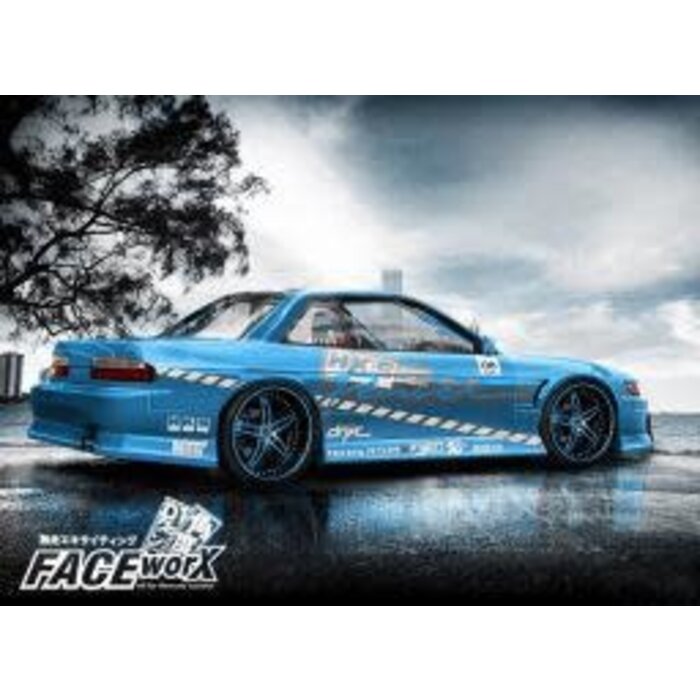FACEWORX FACE-WORX 1/10 PRINTED & CUT DECALS S13 HKS DRIFT (FULL COLOUR ...