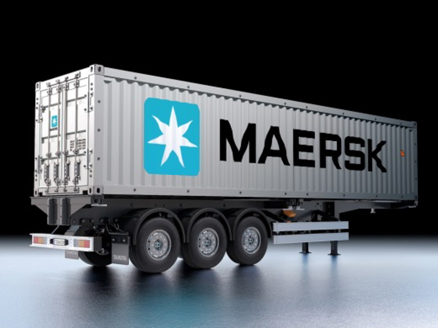 TAMIYA 40 FOOT CONTAINER SEMI TRAILER MAERSK 1/14 T56326 - www ...