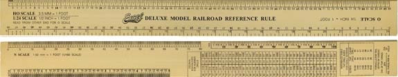 EXCEL EXCEL DELUXE MODEL RAILROAD REFERENCE RULER HO 1:87 O SCALE N ...