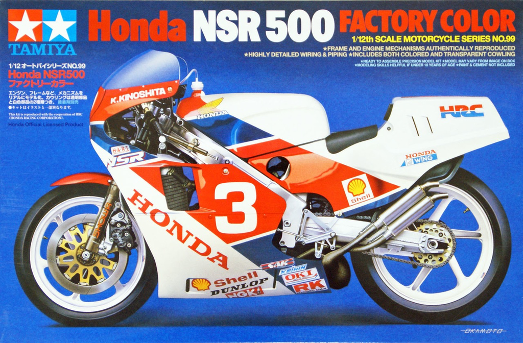 TAMIYA Tamiya 1/12 Scale Model Motorcycle Kit HRC Honda NSR500 1986 ...