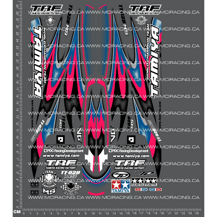 MCI REPRODUCTION DECALS MCI 1/10th REPRODUCTION TAM 84418 - TT-02B MS ...