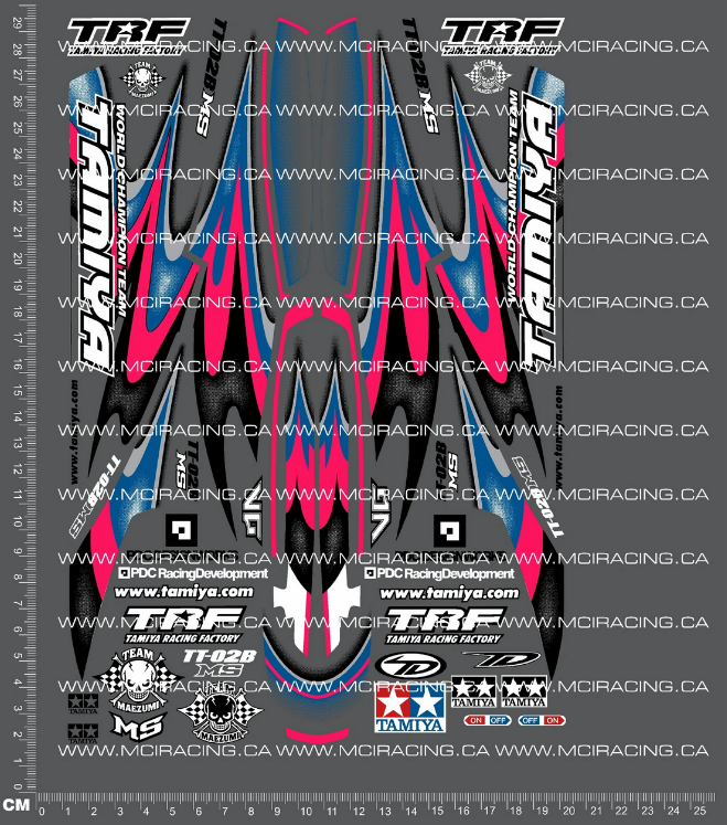 MCI REPRODUCTION DECALS MCI 1/10th REPRODUCTION TAM 84418 - TT-02B MS ...