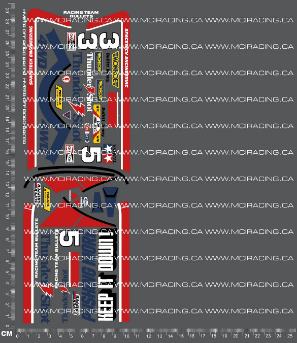 MCI REPRODUCTION DECALS MCI 1/10th REPRODUCTION TAM 58067 - THUNDER ...
