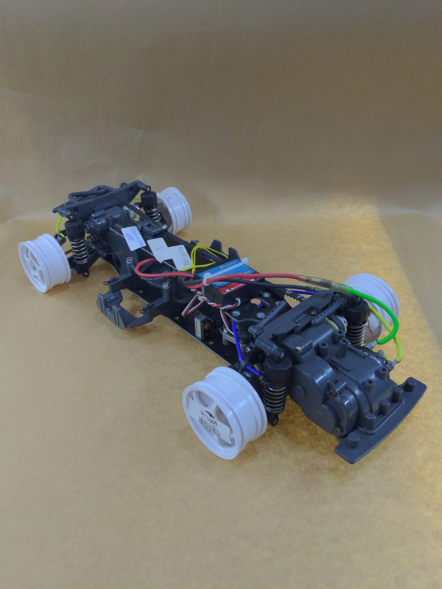 TAMIYA TA03F PRO WITH SWAYBARS, METAL REAR HUBS, FUTABA S3003 SERVO, DYNA RUN MOTOR USED ...