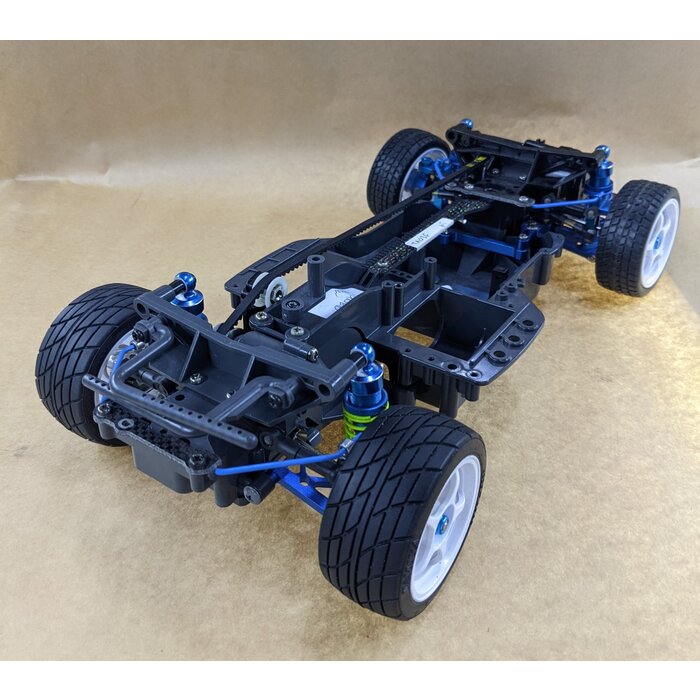 TAMIYA TA03F TUB CHASSIS METAL ARMS HUBS STEERING WITH GT TUNED MOTOR ...