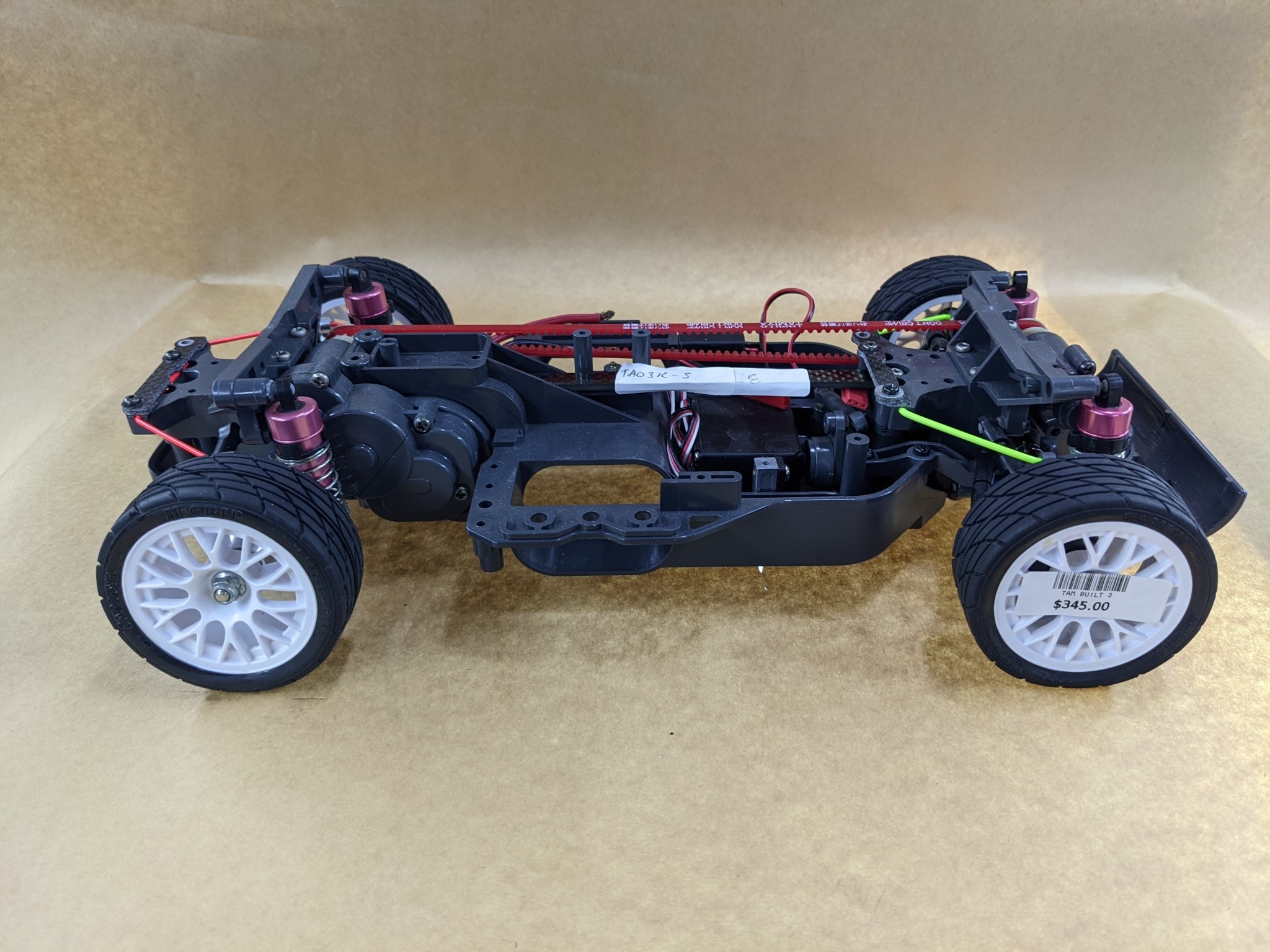 TAMIYA TA03RS TUB CHASSIS AMRID BELT METAL GPM ARMS METAL REAR HUBS ...