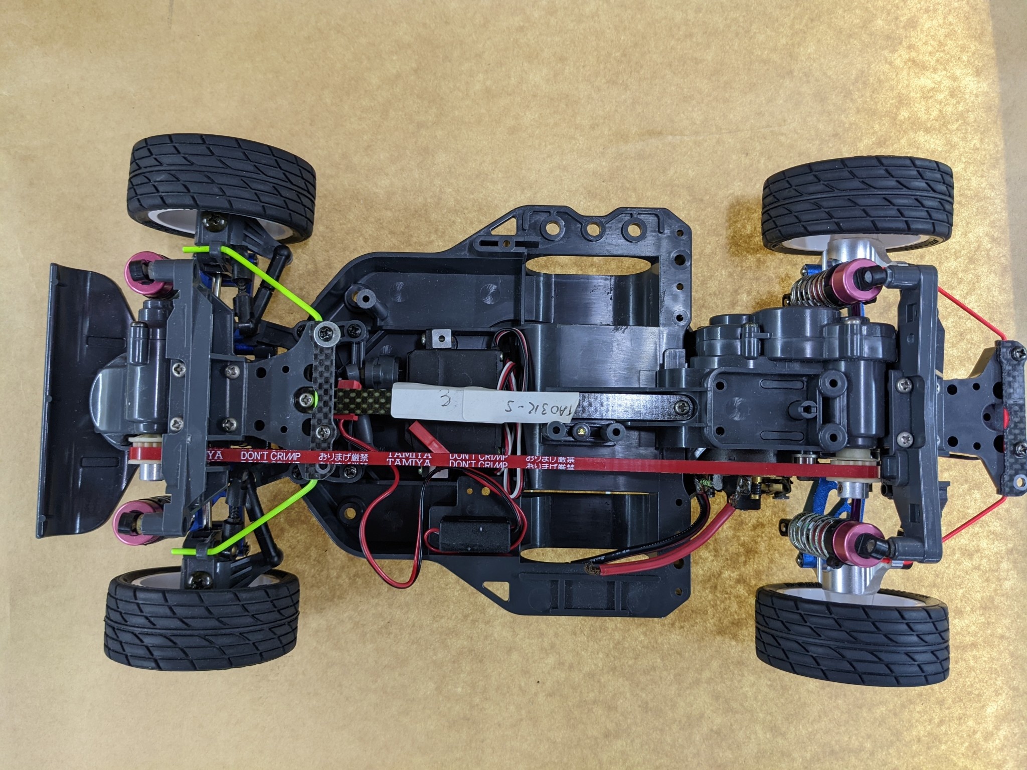 TAMIYA TA03RS TUB CHASSIS AMRID BELT METAL GPM ARMS METAL REAR HUBS ...