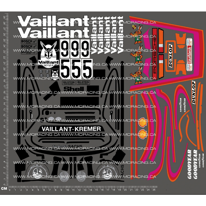 MCI REPRODUCTION DECALS MCI 1/10th REPRODUCTION TAM 49400 - PORSCHE 934 ...