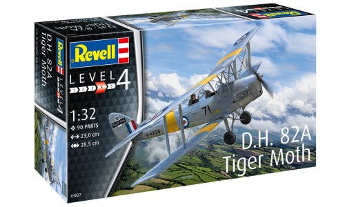 REVELL Revell 03827 D.H. 82A Tiger Moth - www.acercmodels.com