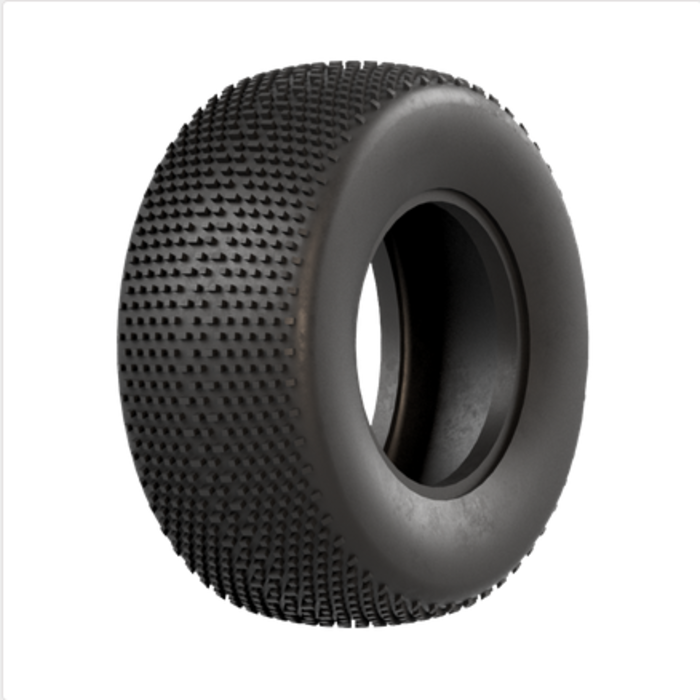 RAW SPEED Super Mini - Short Course Tires w/Inserts (1 pr) Soft (yellow) - www.acercmodels.com