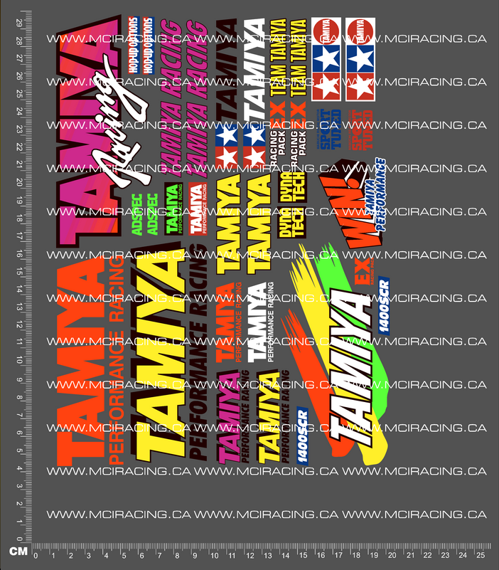 MCI REPRODUCTION DECALS MCI 1/10TH TAM 66452 - TEAM STICKER DECALS¬ ...