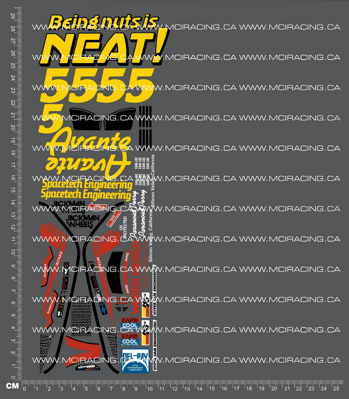 MCI REPRODUCTION DECALS MCI 1/10TH TAM 58072 - AVANTE DECALS¬† - www ...