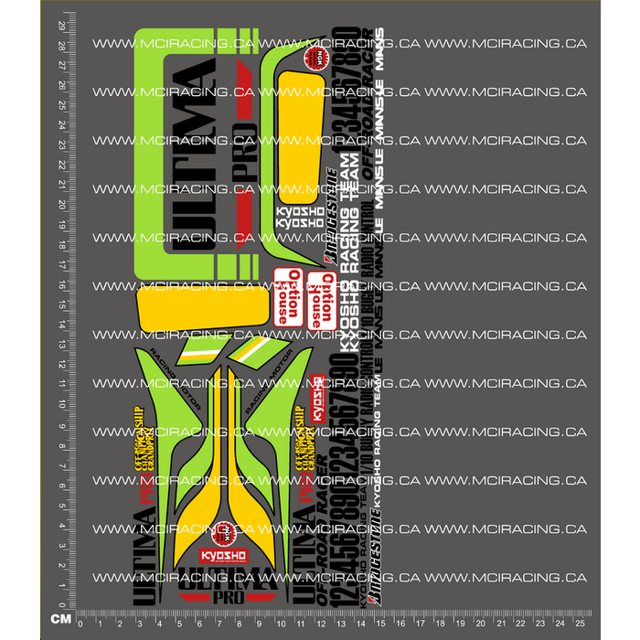 MCI REPRODUCTION DECALS MCI 1/10TH KYO - ULTIMA PRO DECALS - www ...