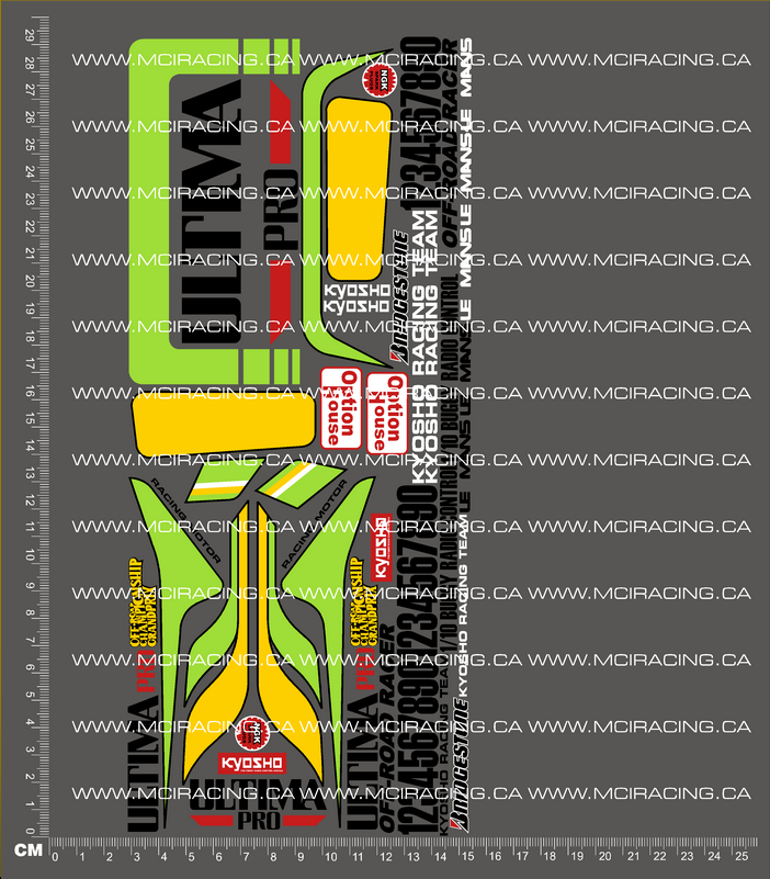 MCI REPRODUCTION DECALS MCI 1/10TH KYO - ULTIMA PRO DECALS¬† - www ...