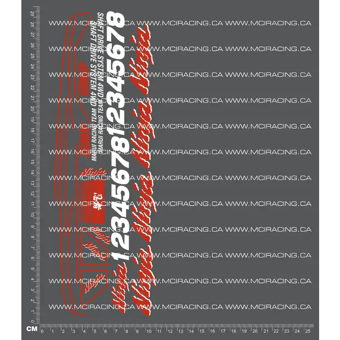 MCI REPRODUCTION DECALS MCI 1/10TH MARUI - NINJA DECALS - www ...