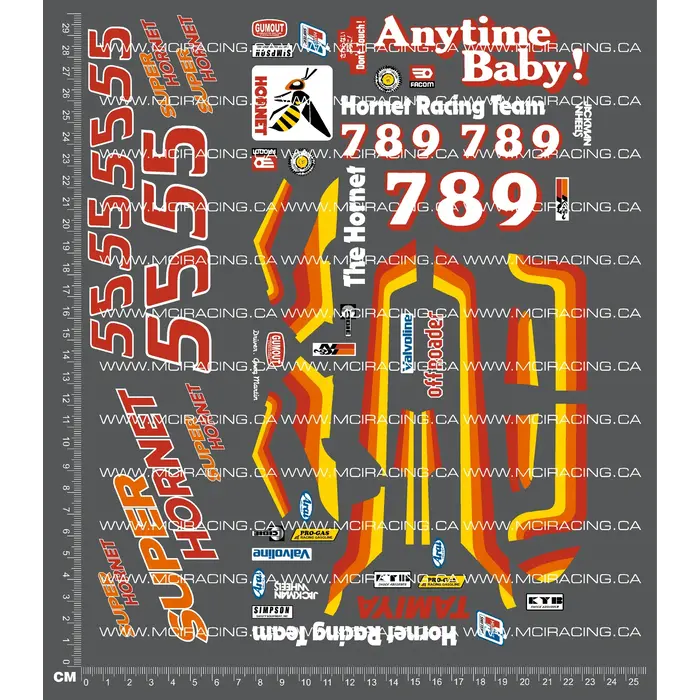 MCI REPRODUCTION DECALS MCI 1/10TH SUPER HORNET - AMPRO EDITION DECALS ...