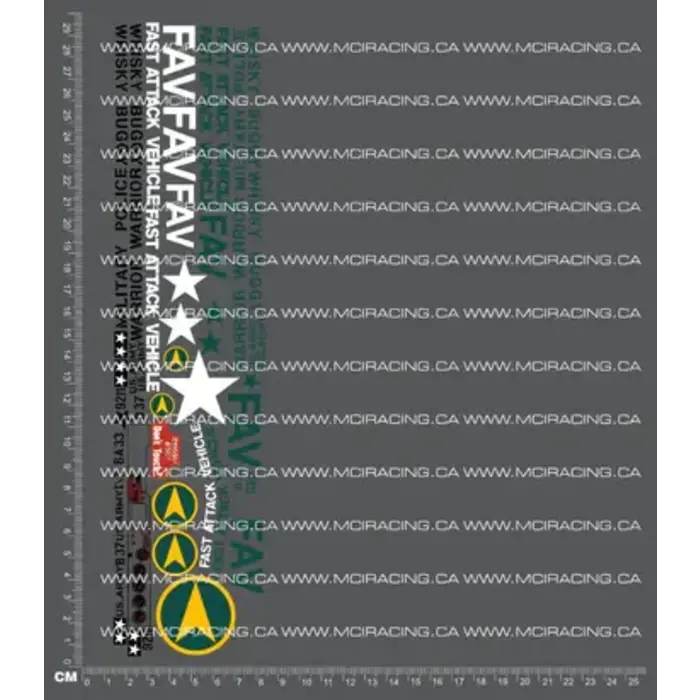 MCI REPRODUCTION DECALS MCI 1/10TH TAM 58046 - FAST ATTACK DECALS - www ...