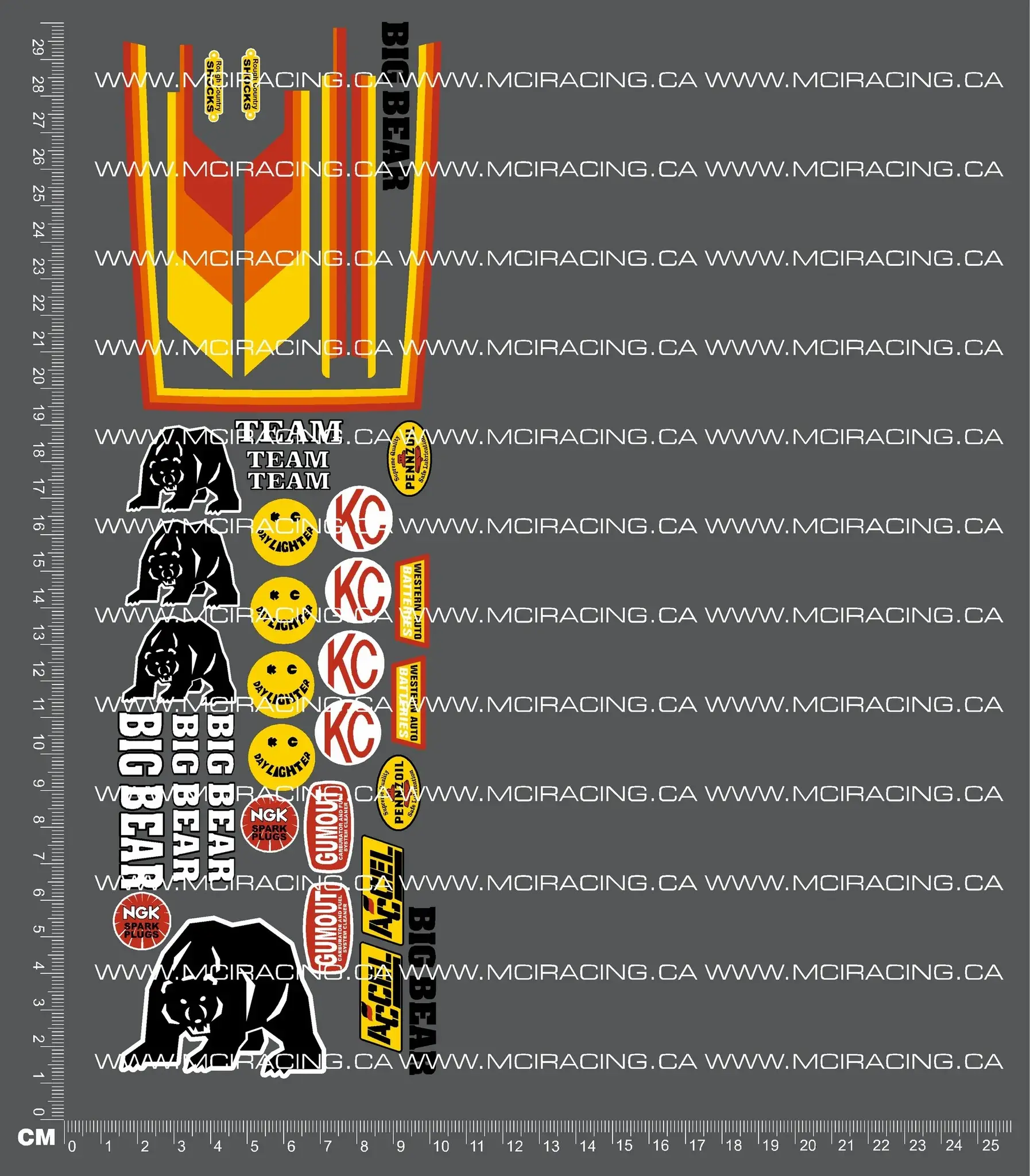 MCI 1/12TH MARUI - BIG BEAR DECALS - www.acercmodels.com