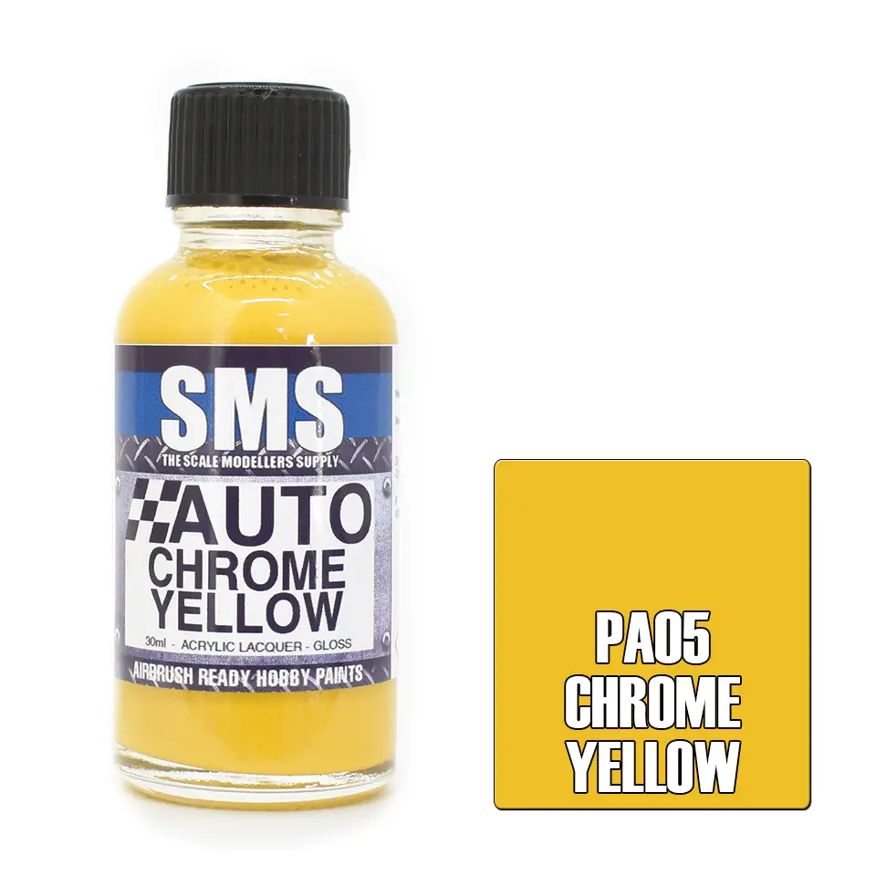 SMS PAINTS SMS PA05 Auto Colour CHROME YELLOW 30ml - www.acercmodels.com
