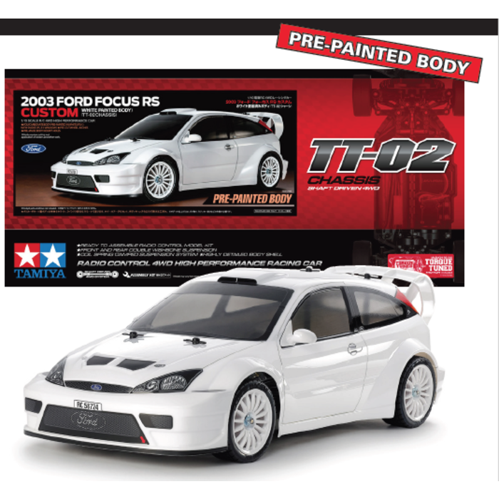 PRE ORDER FEB 2024 *** TAMIYA RC 2003 Ford Focus RS Custom 1/10 Scale ...