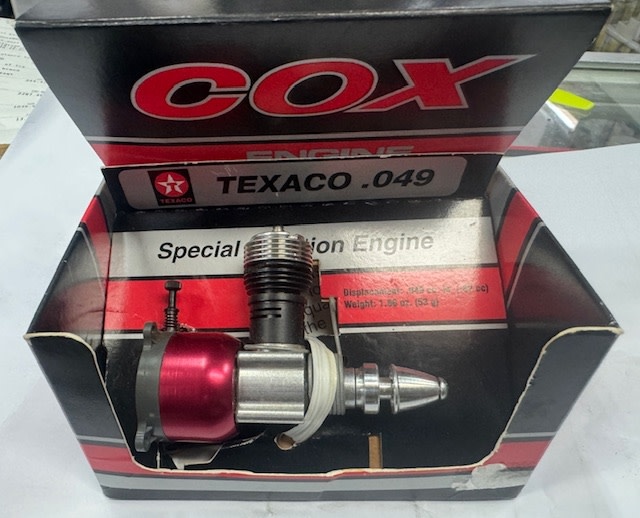 Cox .049 TEXACO SPECIAL DURATION ENGINE VINTAGE BOX - www.acercmodels.com