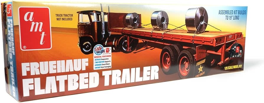 AMT 1:25 Extendable HD Flat Bed Trailer KIT - www.acercmodels.com