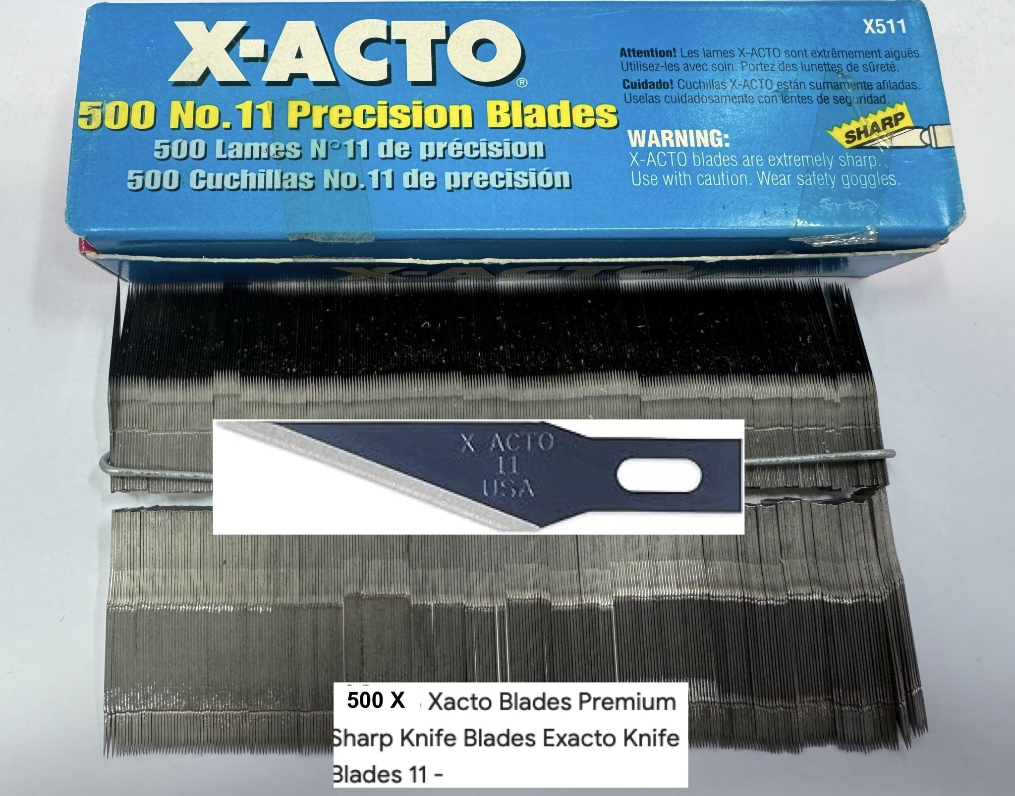 XACTO #11 BLADES TUBED ( 500 pack ) MADE IN USA - www.acercmodels.com