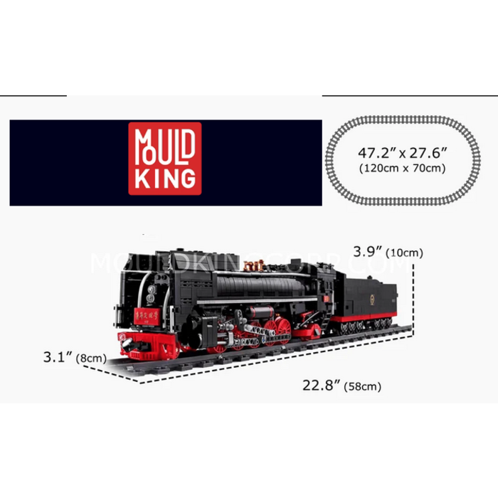 Mould King 12003 STEAM LOCO QJ 1552+ PCE - www.acercmodels.com