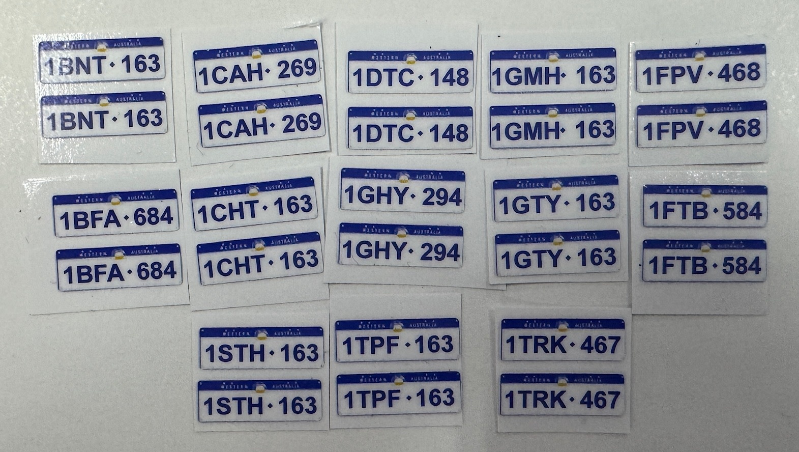 SK 1/24 1/251 PAIR WESTERN AUST NUMBER PLATES 1 PAIR NUMBERTS AS PER ...