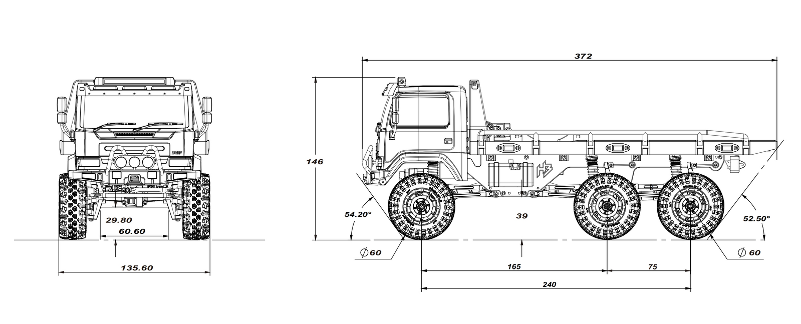 HobbyPlus 1/18 CR-18P 6X6 Flatbed Brushed - www.acercmodels.com