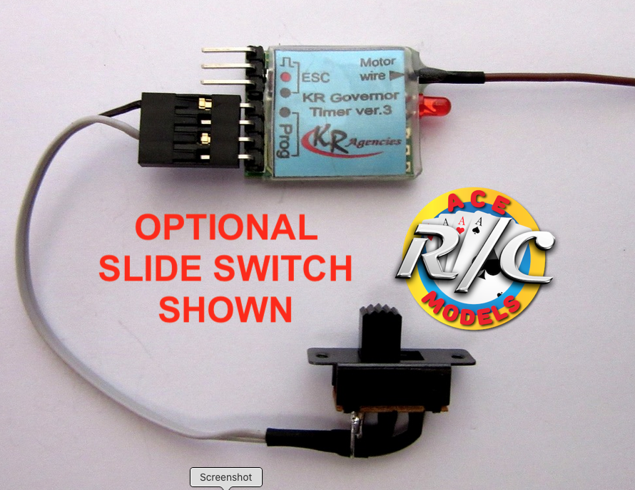 KR CONTROL LINE ESC TIMER / GOVERNOR - www.acercmodels.com