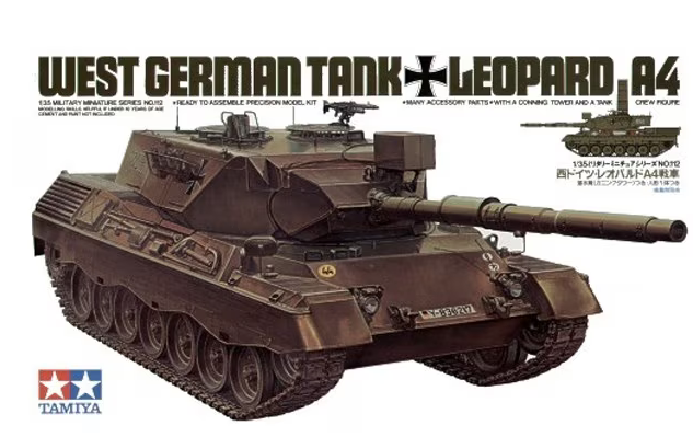West German Tank Leopard A4 Tamiya No. MM212 1:35 kit - www.acercmodels.com