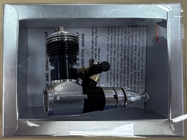 COX ENGINE TEE DEE .049 VINTAGE 1805-1995 NON ORIGINAL BOX WITH REPRINT ...