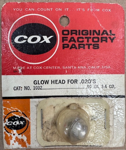 COX ENGINES GLOW HEADS .020 - www.acercmodels.com