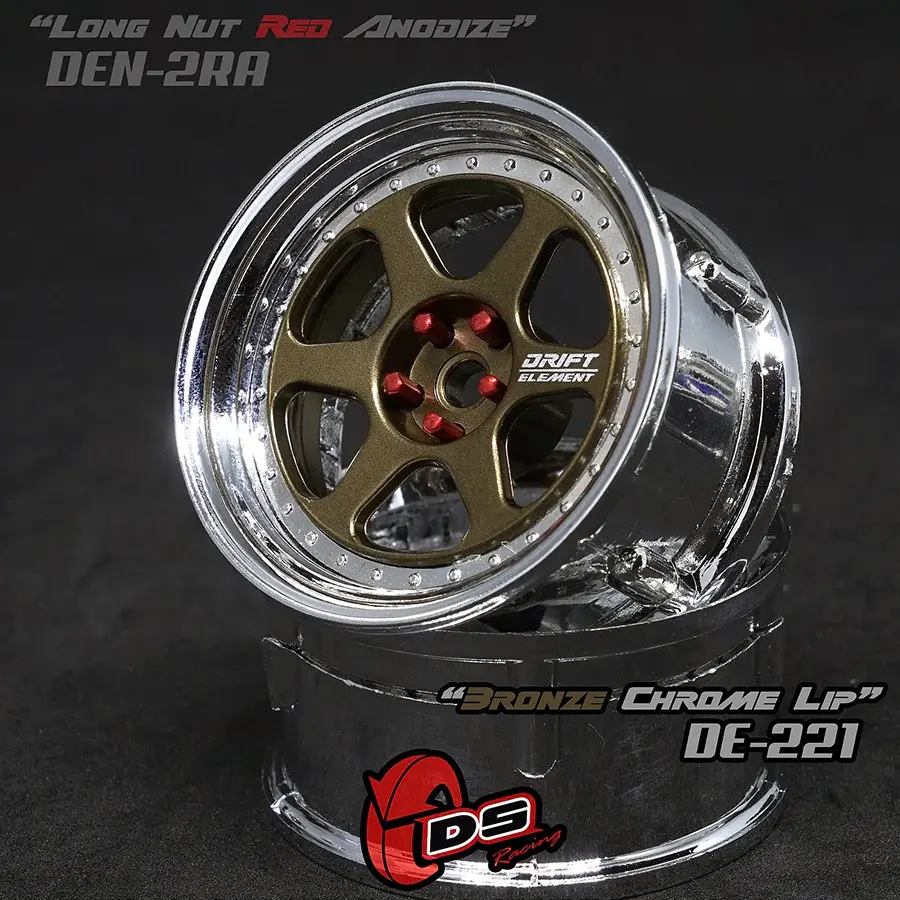 DS RACING DE 6 Spoke Wheel Set - Bronze/Chrome - www.acercmodels.com
