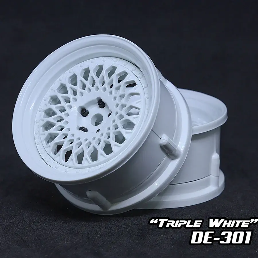 DS RACING DE Mesh Wheel Set - Triple White - www.acercmodels.com
