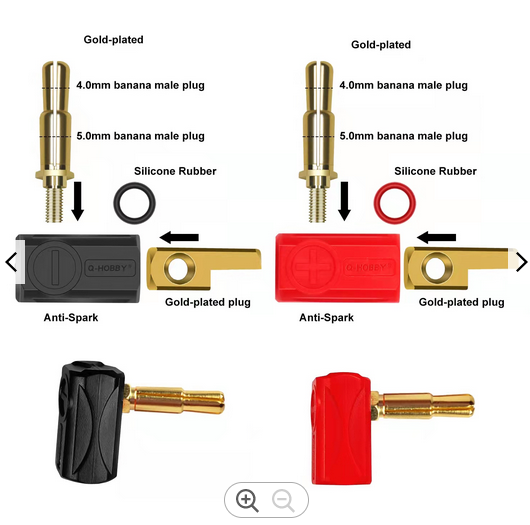 ACE IMPORTS ACE INSULATED STEPPED 4 + 5mm TERMINALS IDEAL FOR CHARGE ...